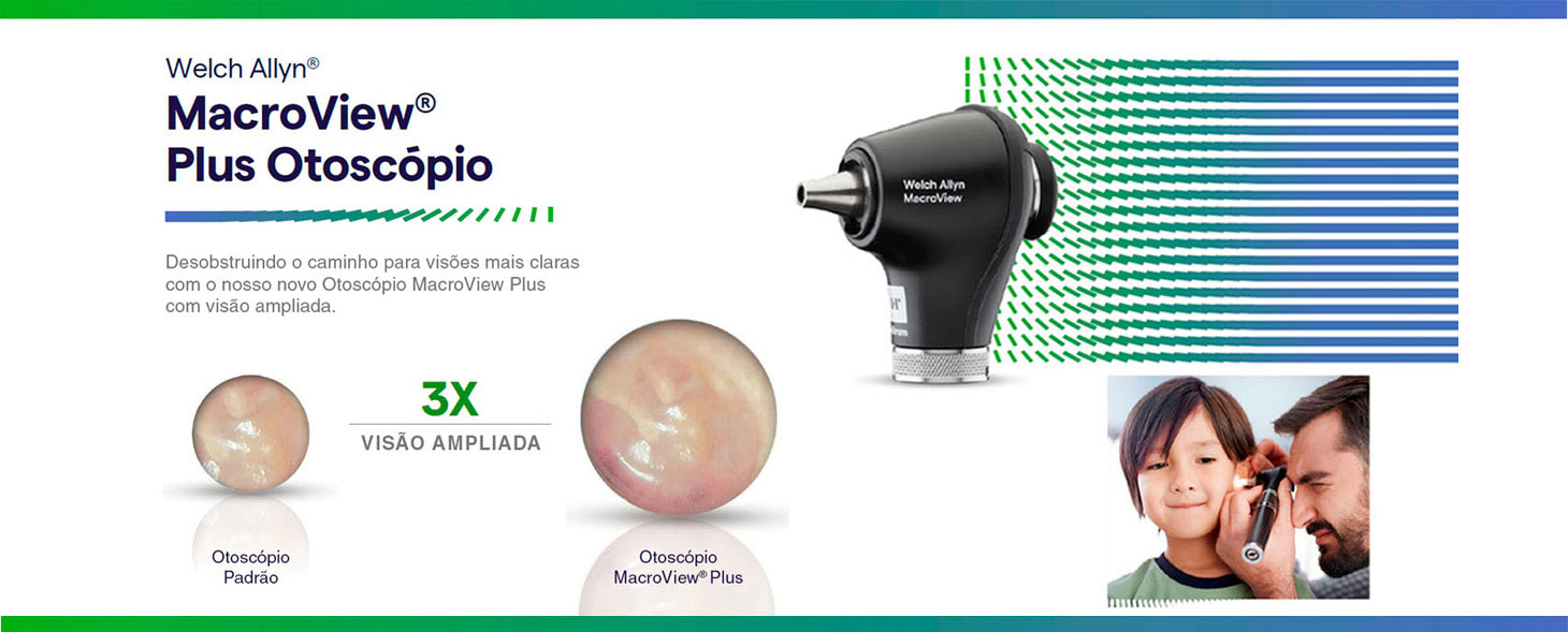 Otoscópio Macroview PLUS LED 238-3 Welch Allyn